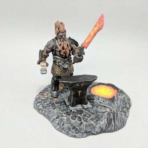 Download free STL file 28mm Fire Giant's Forge • 3D printing model ・ Cults