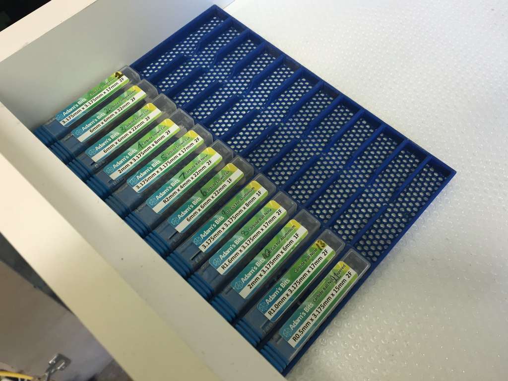 Free STL file CNC End Mill Router Bit Tray・3D printing model to ...