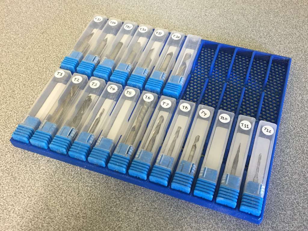 Free STL file CNC End Mill Router Bit Tray・3D printing model to ...