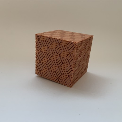3D printer Square textured box ・ Cults