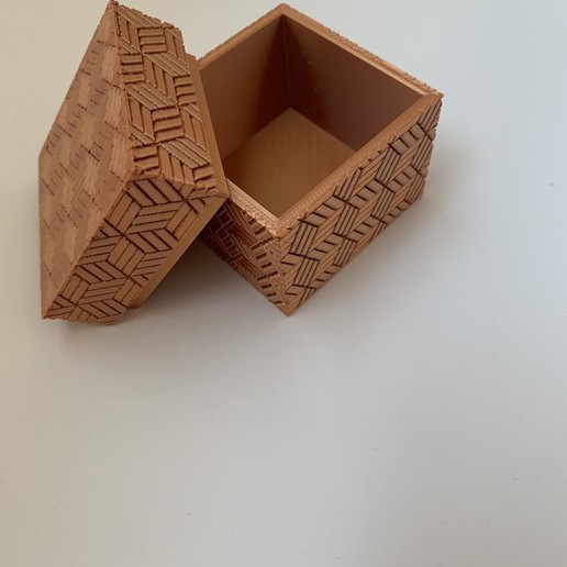 3D printer Square textured box ・ Cults