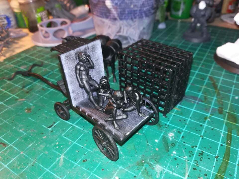 OBJ file Slave Wagon Jail Cart 🛒・3D printing idea to download・Cults