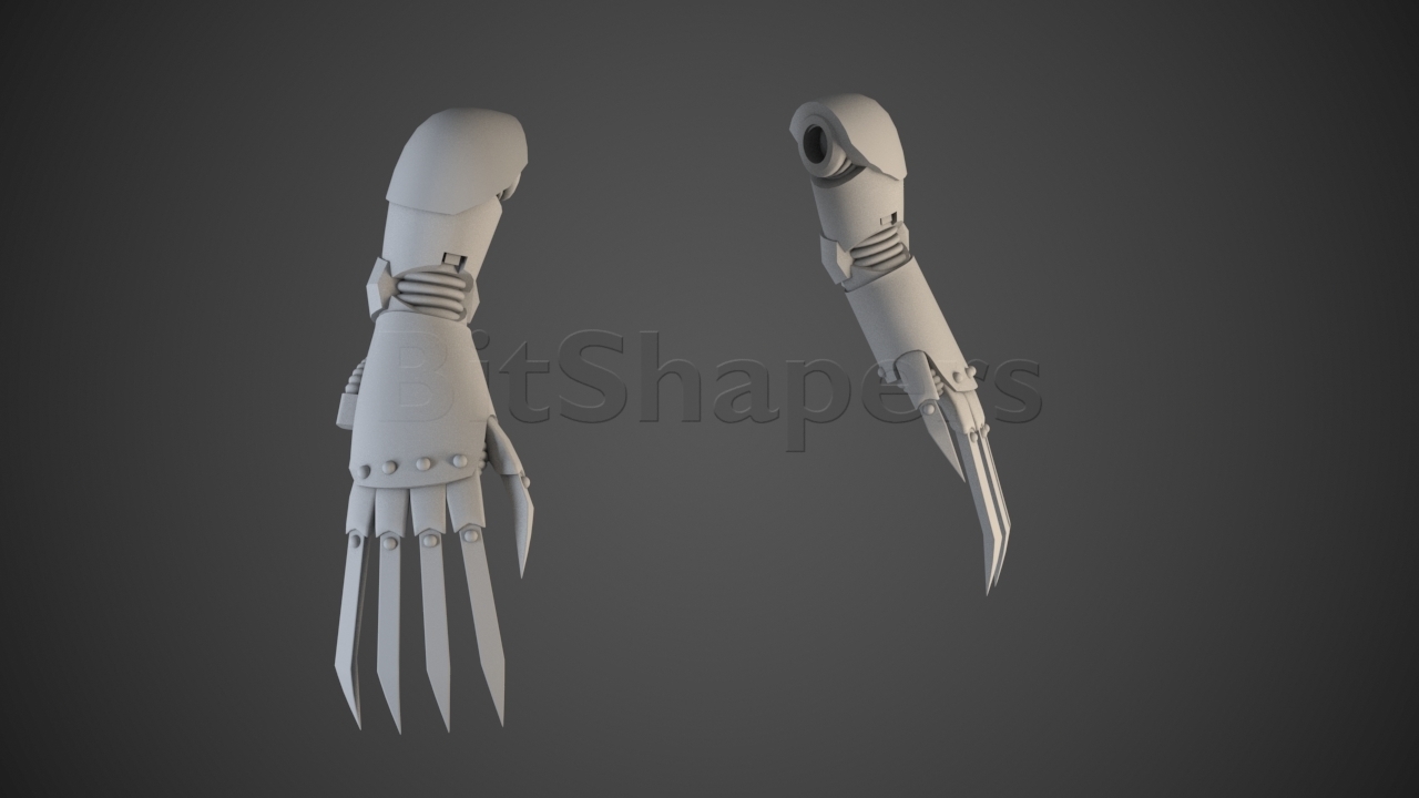 OBJ file Primaris Scale Lightning Claws 🌩️・Design to download and 3D ...