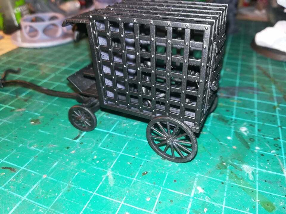 OBJ file Slave Wagon Jail Cart 🛒・3D printing idea to download・Cults