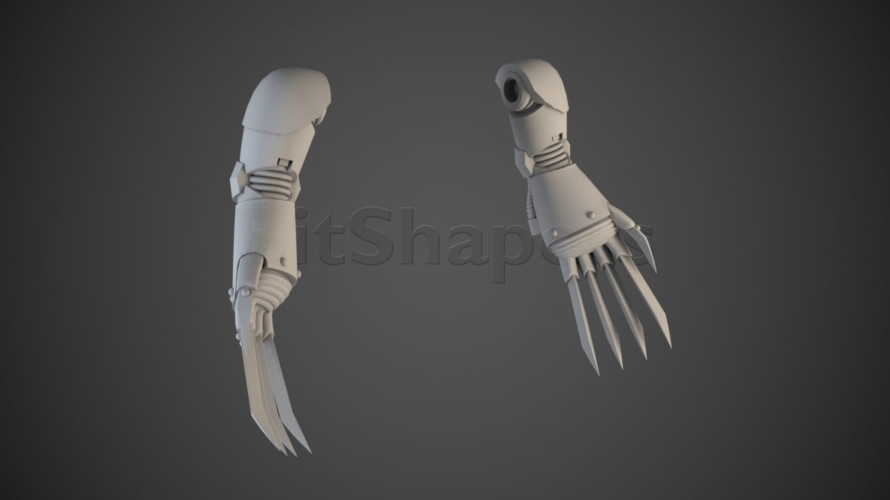 OBJ file Primaris Scale Lightning Claws 🌩️・Design to download and 3D ...