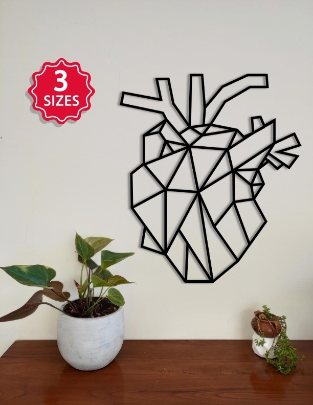 Файл STL Geometric Heart・3D-печатный дизайн для загрузки・Cults