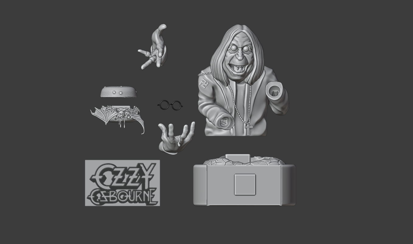 STL file ozzy osbourne - 3dprinting 🪨・3D print model to download・Cults