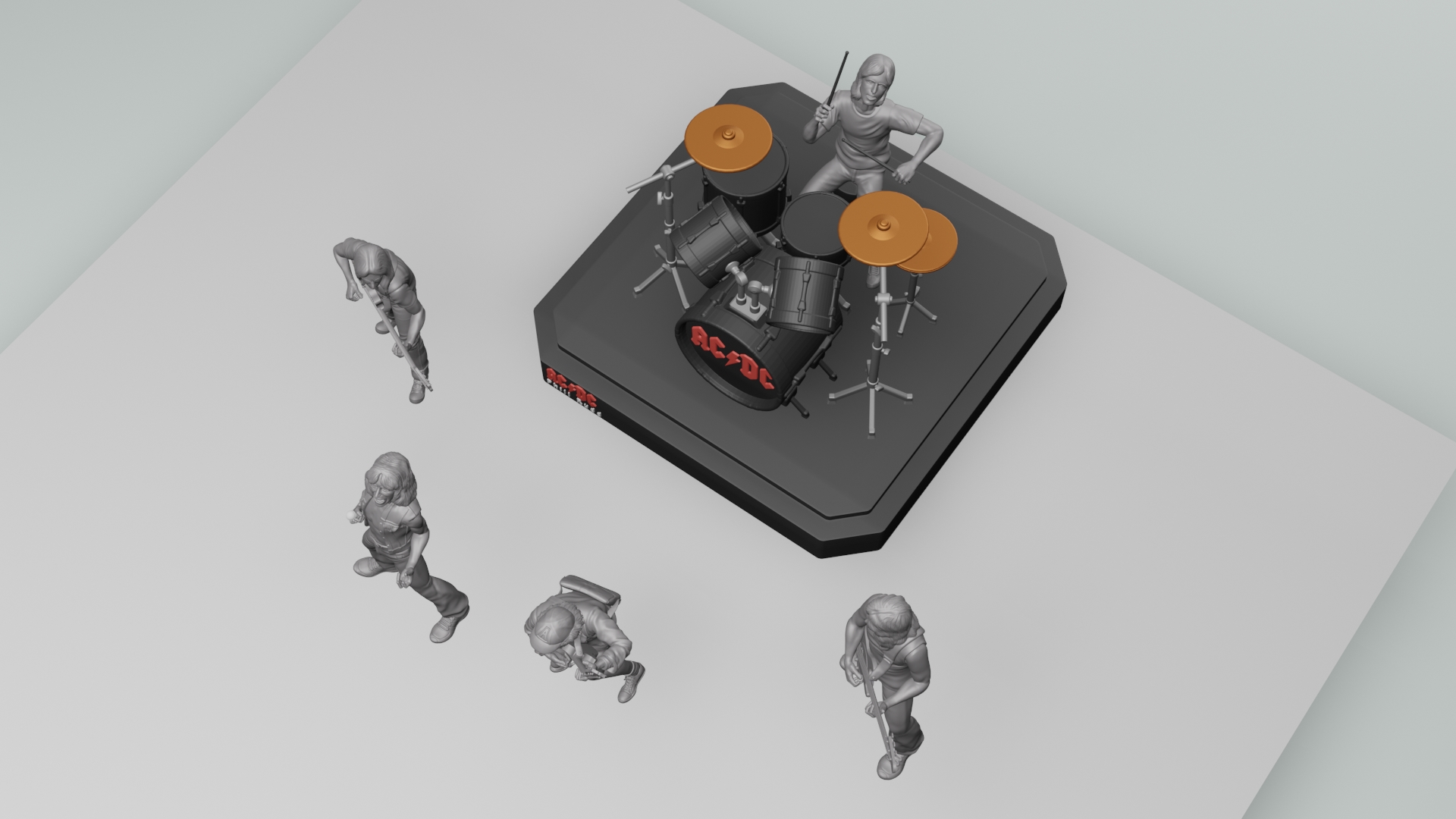 Fichier STL Angus jeune ACDC - impression 3d 👾・Objet pour imprimante 3D ...