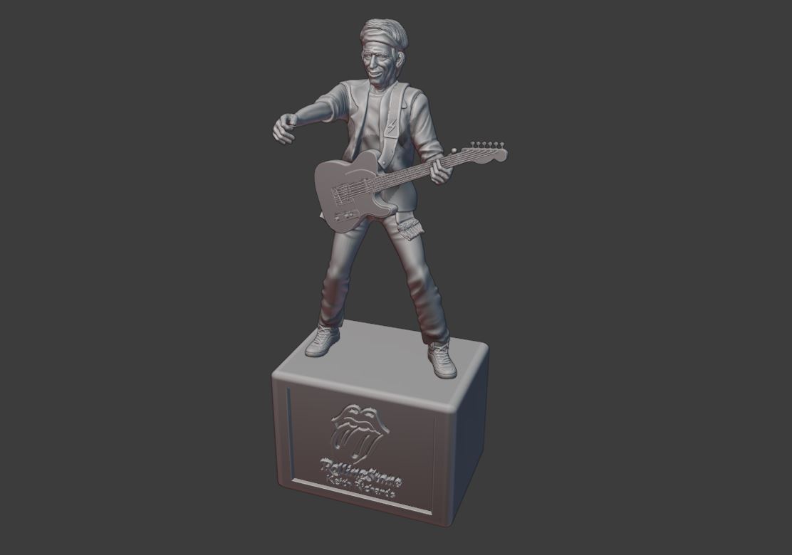 STL-Datei Die Rolling Stones Keith Richards - 3D-Drucken・Modell für 3D ...