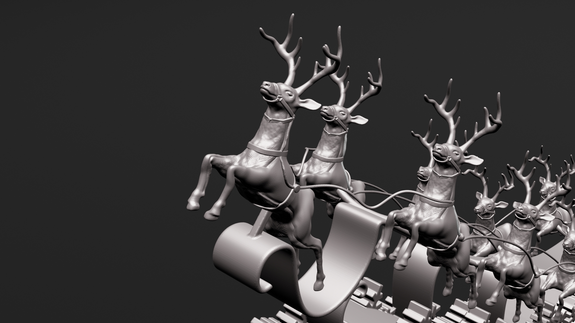 STL file santa claus and derr - 3d printing 🎅・3D printable model to ...