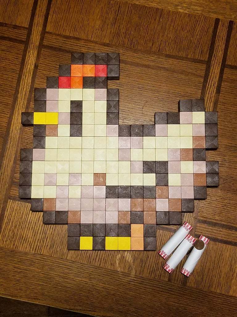 Free STL file 3D Penny-Powered Pixel Art Blocks - Video Game Art 🎨・3D ...