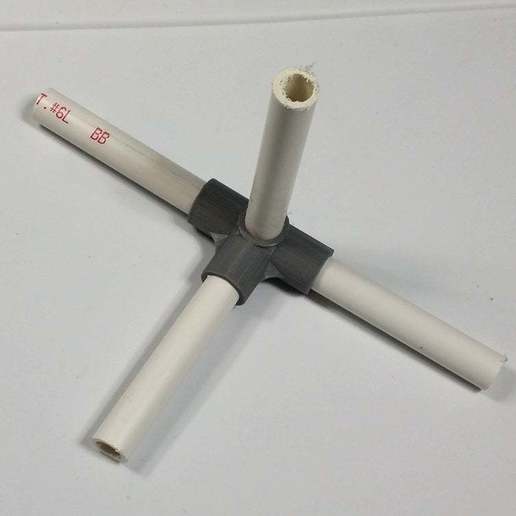 Download free 3D printer model 4-Way Tee & 5-Way Tee, 1/2 Inch PVC Pipe ...