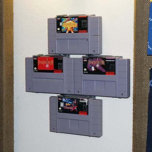 Download free STL Modular SNES Game Wall Hangers (Super Nintendo ...