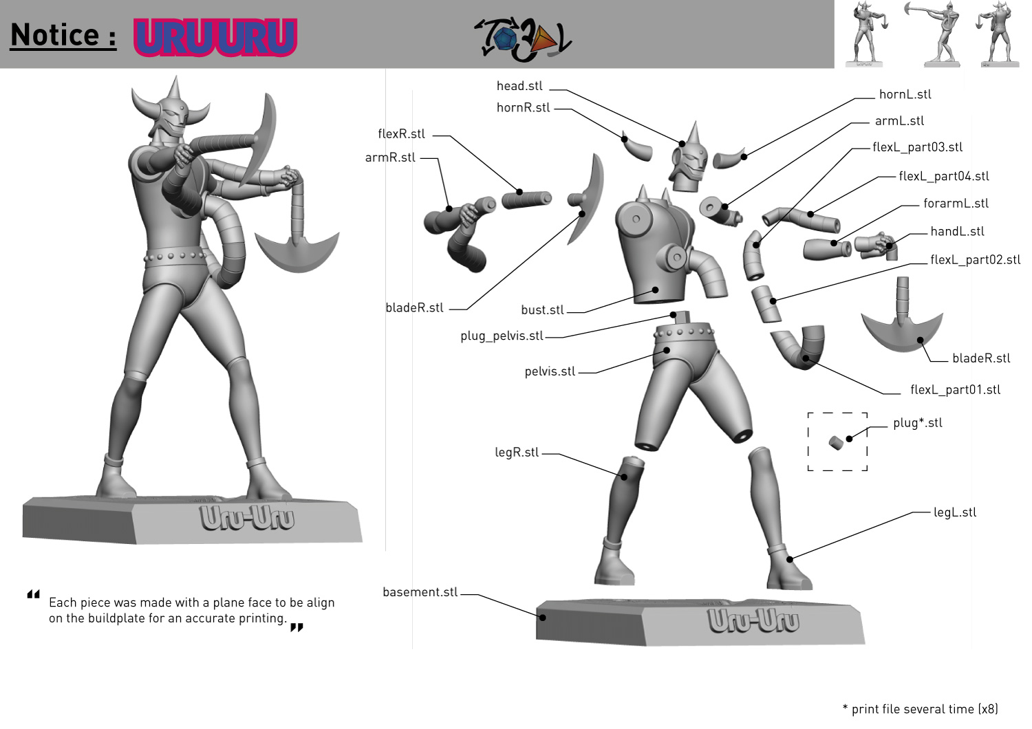 STL file Golgoth 27 - UruUru 👽・3D print design to download・Cults