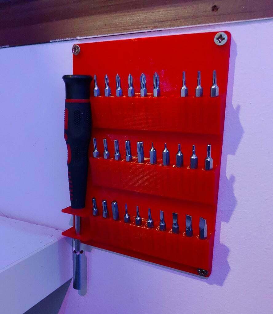 Free STL file Holding rack for precision screwdriver and 30 bits Remix ...