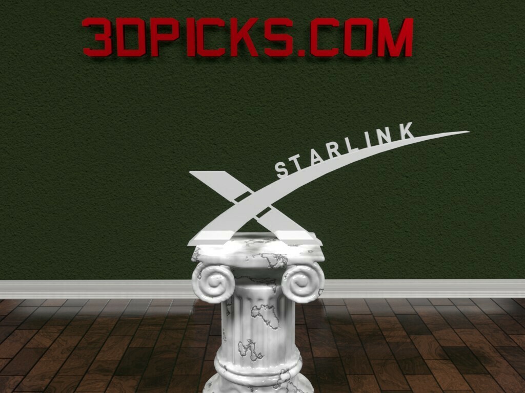 Archivo STL gratuito Logotipo de Star Link・Objeto imprimible en 3D para ...