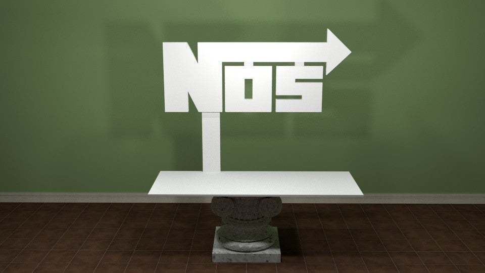 Free STL file NOS Logo 🚩・3D printing model to download・Cults