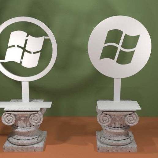 Download free STL file Modern WIndows Logo • 3D printable template ・ Cults