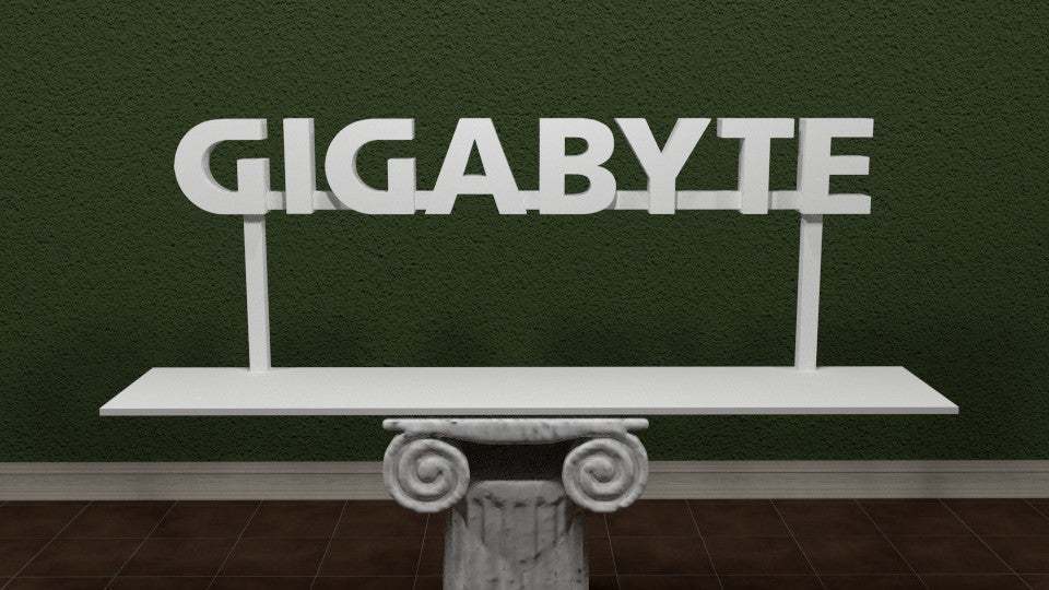 Free STL file GIGABYTE Logo・Design to download and 3D print・Cults