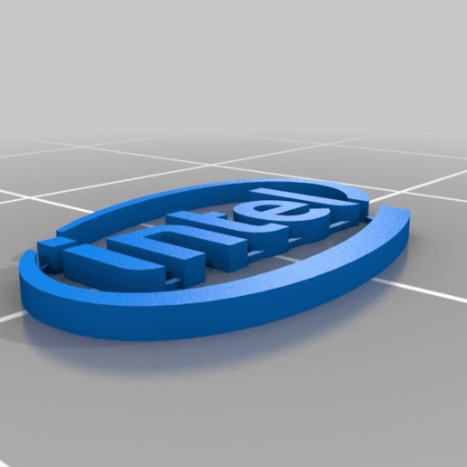 Download free STL file Intel Logo • 3D printer model ・ Cults