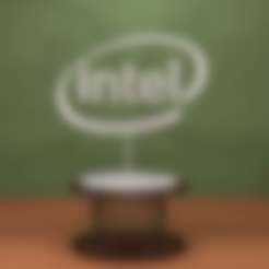 Download free STL file Intel Logo • 3D printer model ・ Cults