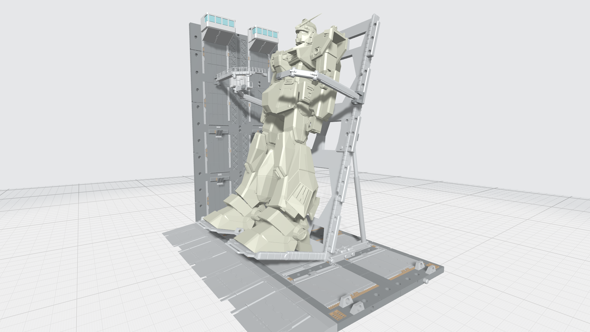 STL file -MHB04C2 -Mecha Hangar Bay 04-2 MG Hangar Customizable 3D ...