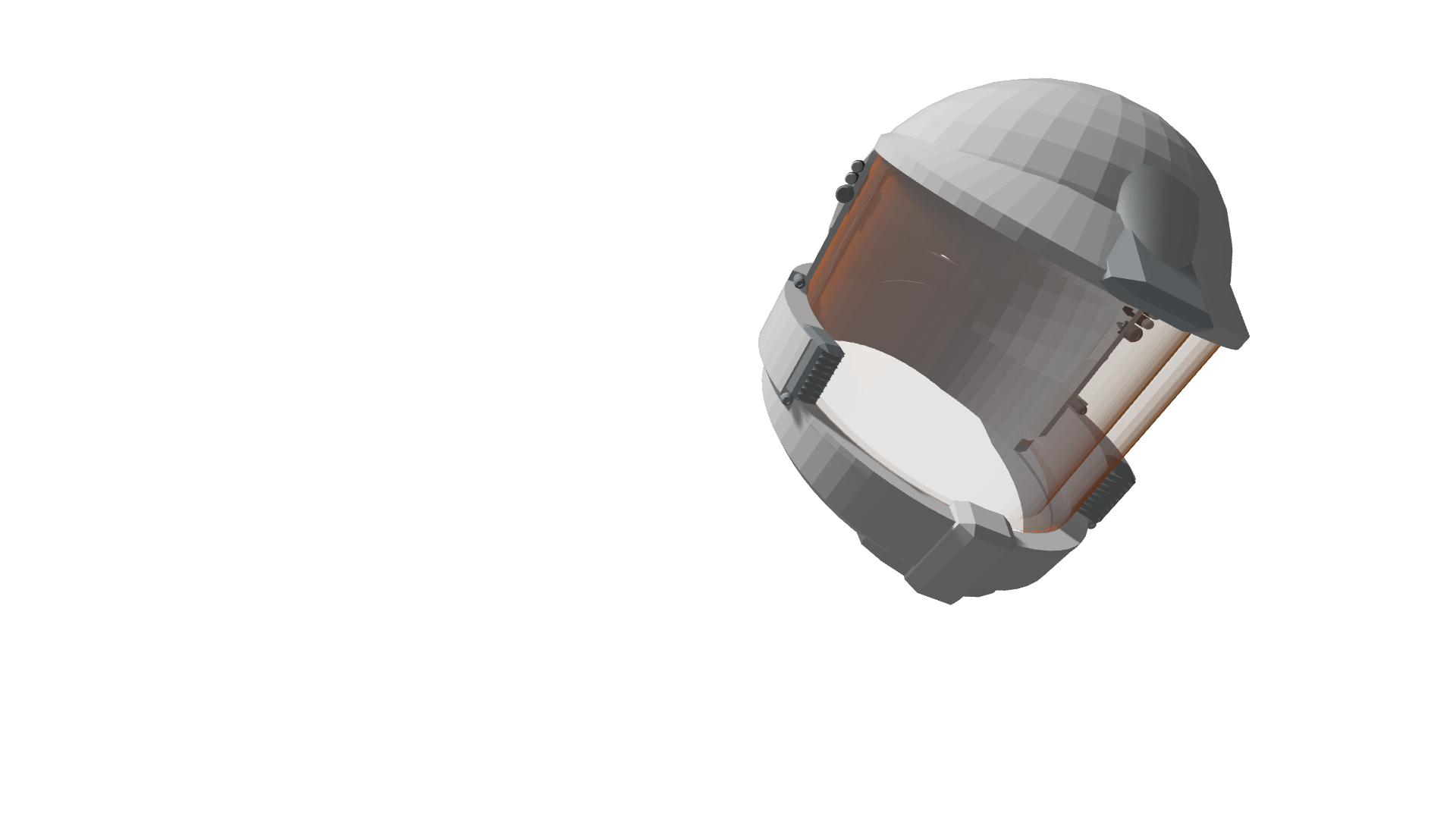 Download OBJ file Sci-fi Action figure Helmet • 3D print template ・ Cults