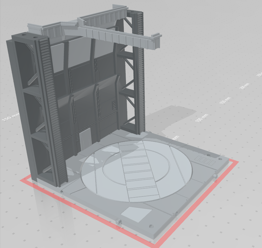 STL file -MHB01F- Mecha Hangar Bay Base and Wall 01 Fixture 3D print ...