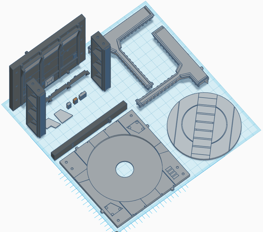 STL file -MHB01C- Mecha Hangar Bay Customizable Base and Wall 01 3D ...