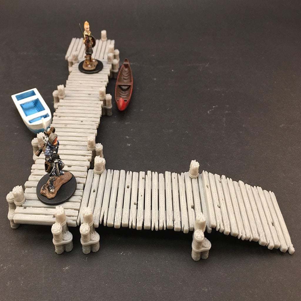 Download free STL file Boat Dock system for 28mm miniatures gaming • 3D ...