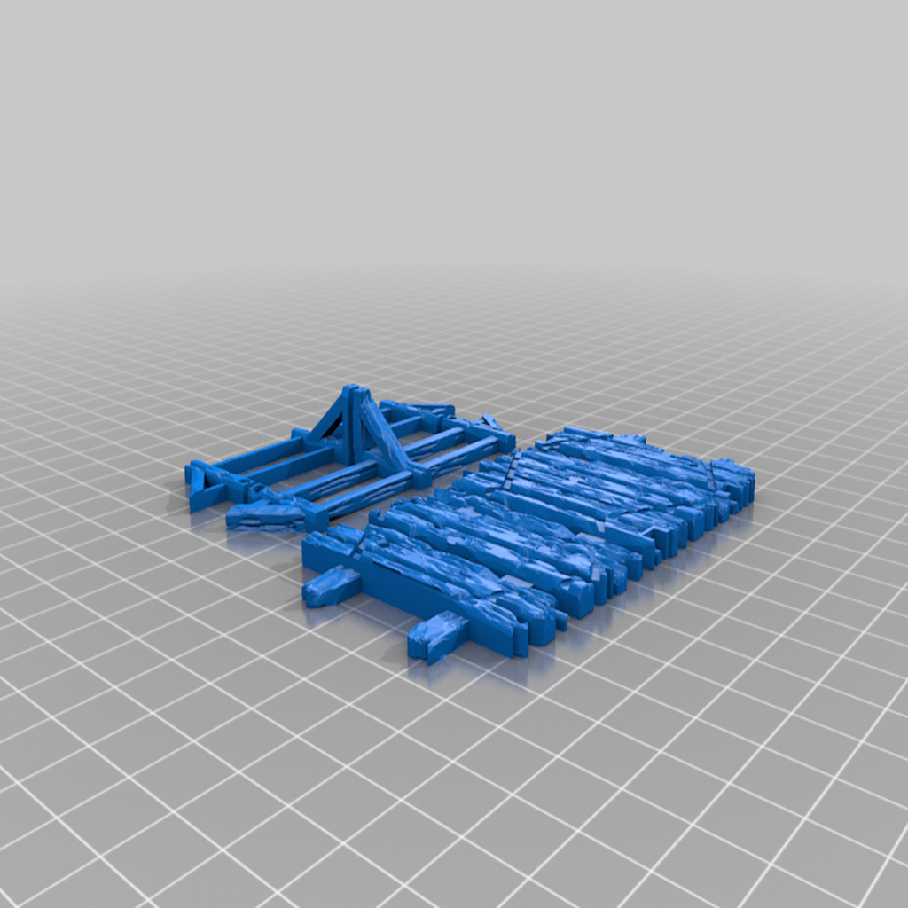 Free STL file Wooden Bridges for 28mm Miniatures Gaming・3D print object ...