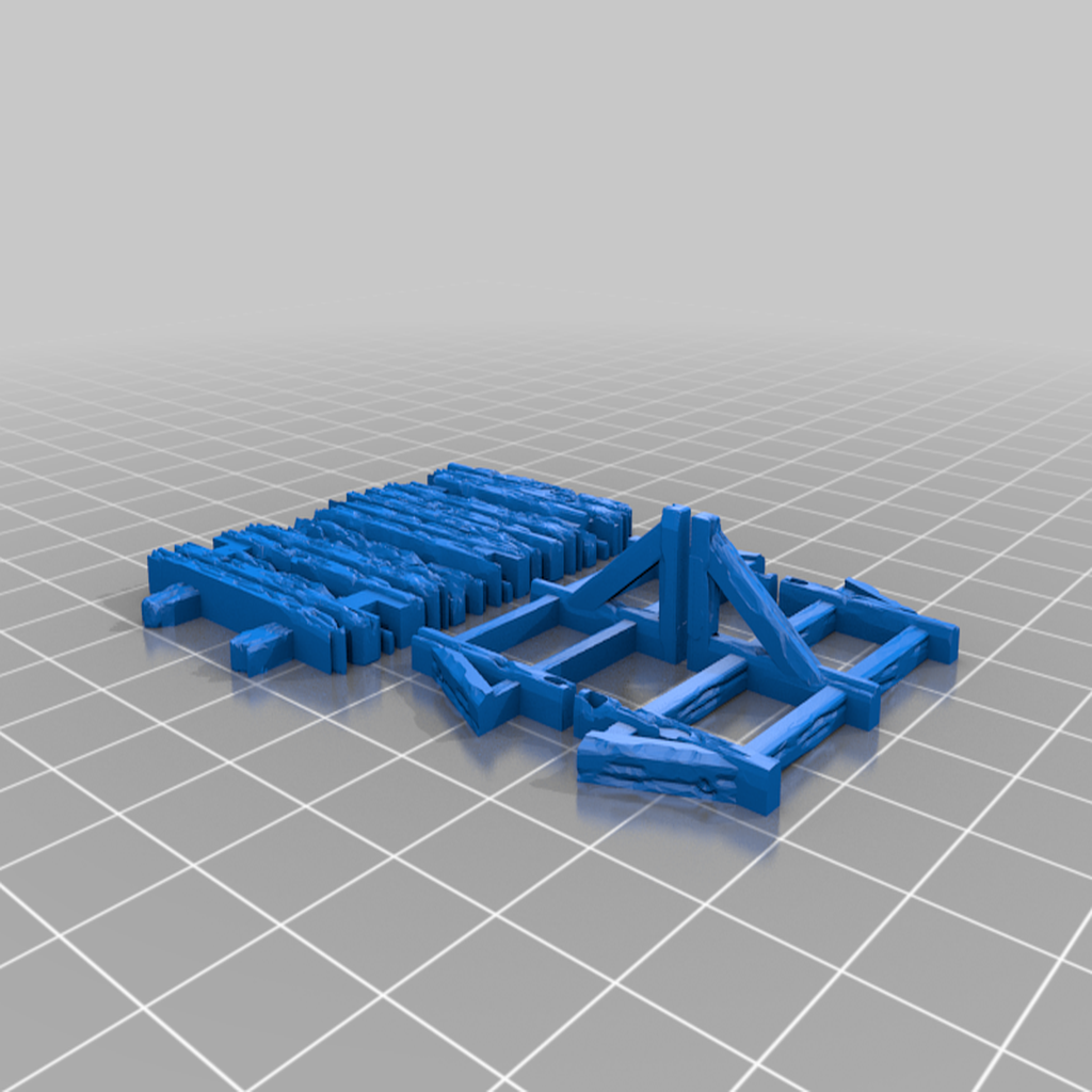 Free STL file Wooden Bridges for 28mm Miniatures Gaming 🪵・3D print ...