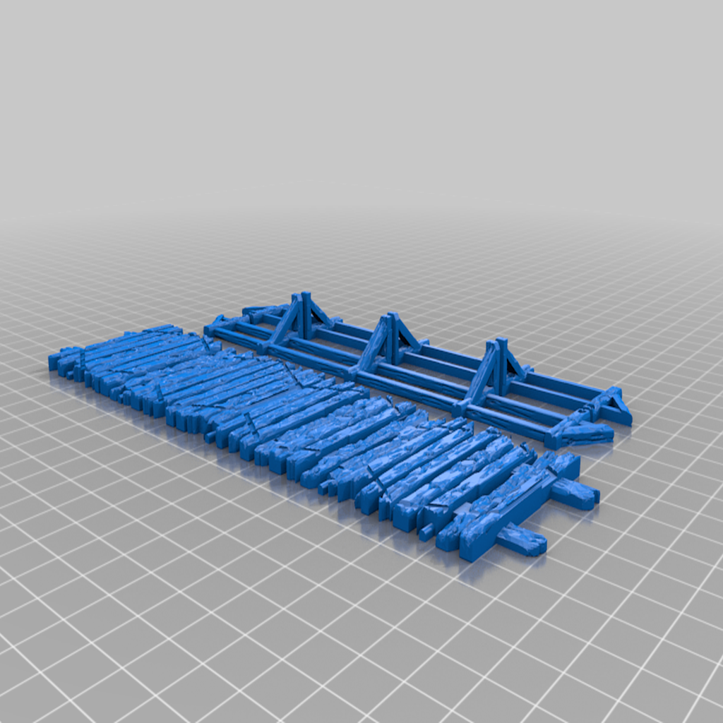Free STL file Wooden Bridges for 28mm Miniatures Gaming 🪵・3D print ...