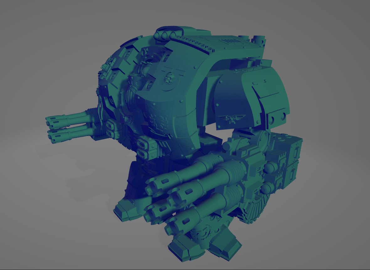 Бесплатный STL файл Blue Boys Ultramarines Big Leviathan Dred Robot 🤖 ...