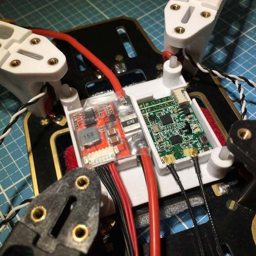 Download free STL files Quadcopter electronics stack mount (flight ...