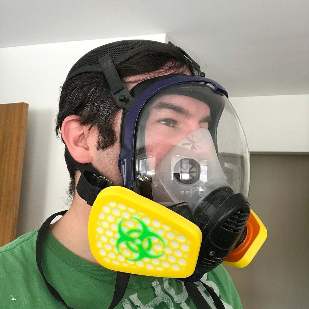 Free STL file 3M Dust Filter Cover Remix w/ Bio Hazard Symbol・3D print ...