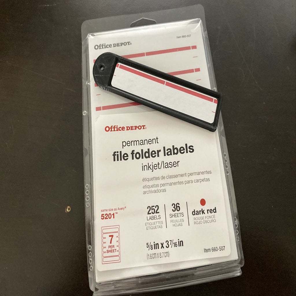 Free STL file Folder Label Tag・Object to download and to 3D print・Cults