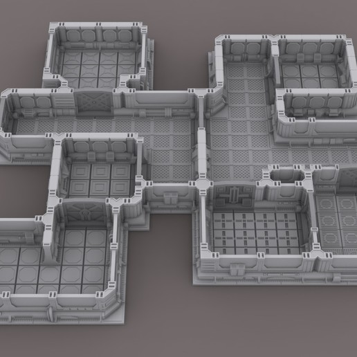 Download free STL file Modular space scenery for wargames - Escenario ...