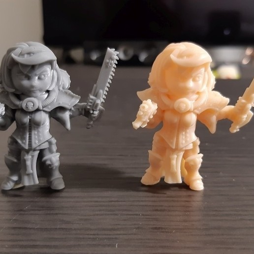 3D printing The cutest chibi battle nun • made with Creality LD-002R ...