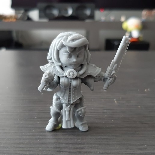3D printing The cutest chibi battle nun • made with Creality LD-002R ...