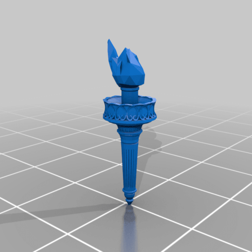 Download free OBJ file Statue of Liberty torch • Template to 3D print ...