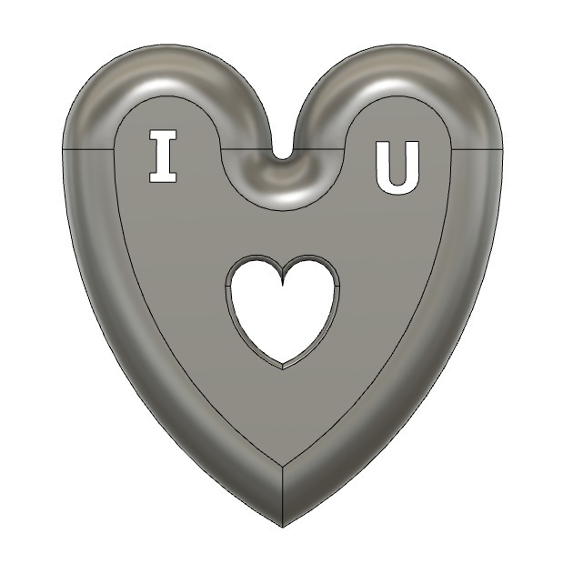 Free STL file I Love U Hart 2 for Valentines day or just print for the ...