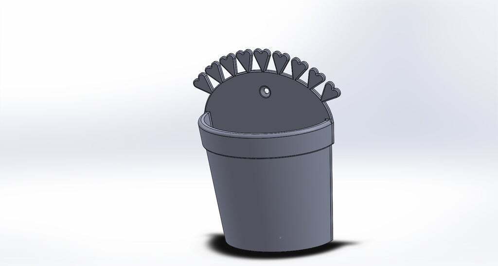 Free STL file Heart plant pot・Template to download and 3D print・Cults