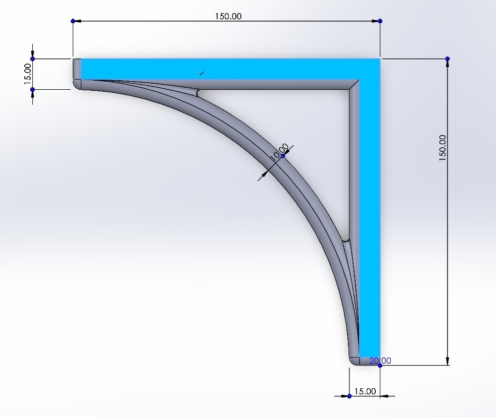 Free STL file shelf bracket・3D printable model to download・Cults