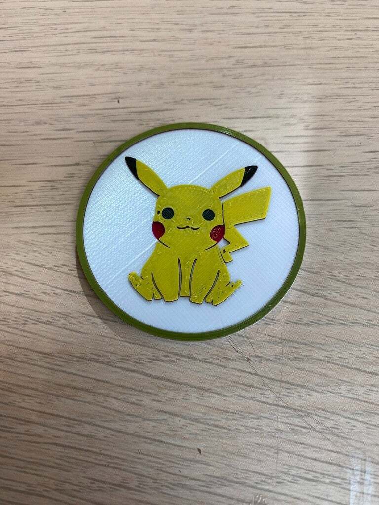 Free STL file Colored Pikachu token (single hotend, filament switch)・3D printing model to ...