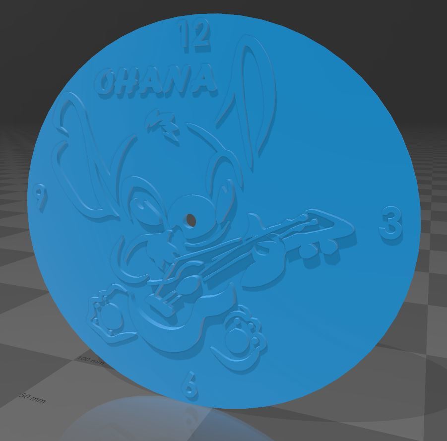 STL file Stitch wall clock with guitar・3D printer model to download・Cults