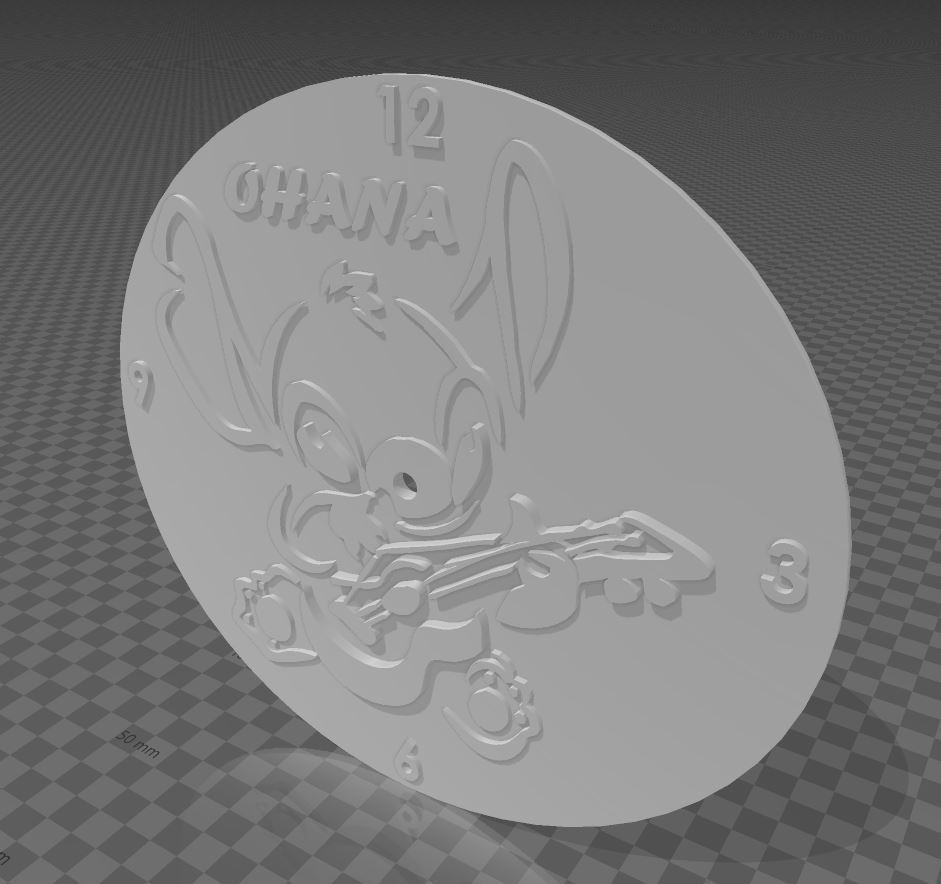 STL file Stitch wall clock with guitar・3D printer model to download・Cults