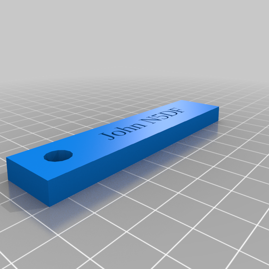 Free STL file John N5DF Name tag Keychain 1・3D printable object to ...