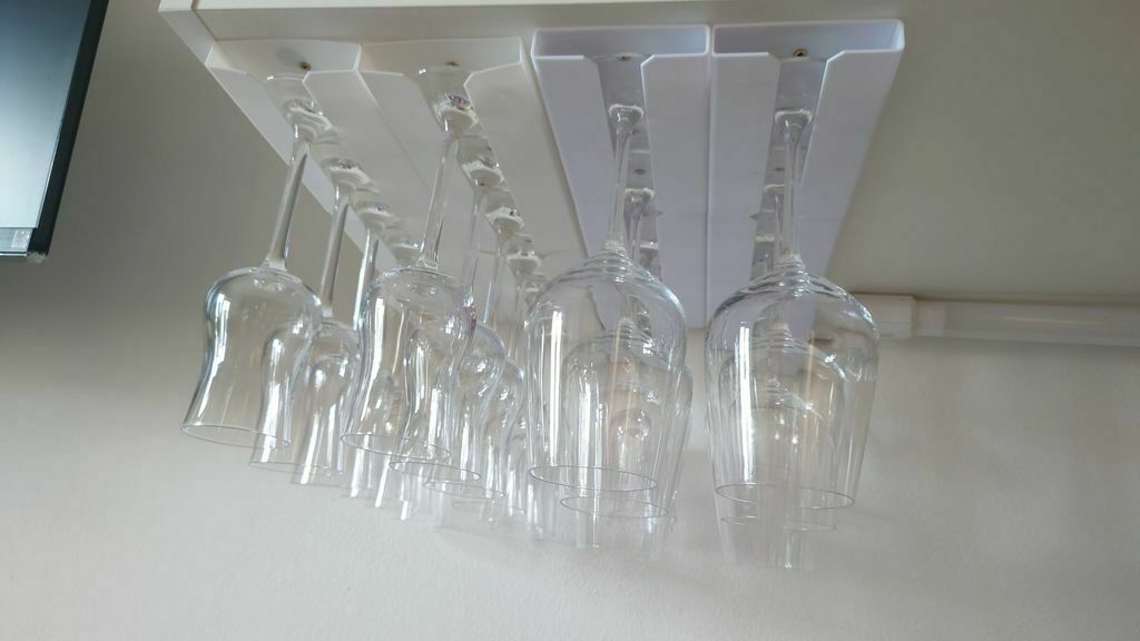 Free 3D file Under or Inter shelf glass holder・Model to download and 3D ...