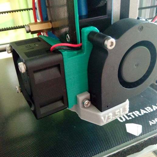 Download free STL file E3D V6 (Clone) 40mm fan mount • 3D printer ...